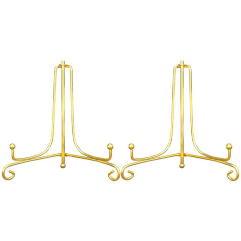 Decorative Gold Metal Easel, 2 Pieces, 15cm High Display Stand ...
