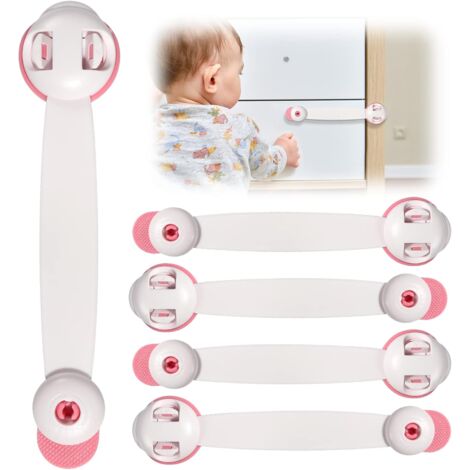 Baby Cupboard Lock (Improved), Baby Safety Door Lock, Set of 6 Latches ...