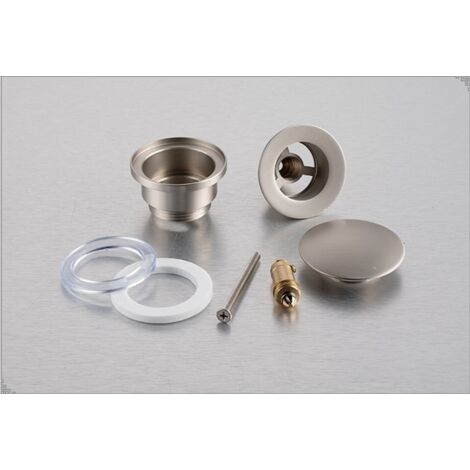 White - Sink Drain with Pop-up Drain Plug for White Ceramic and Copper Sink