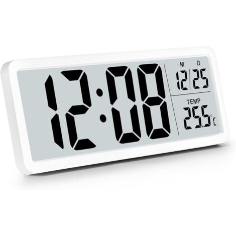 Battery Operated Digital Wall Clock, Digital Wall Clock with Large ...