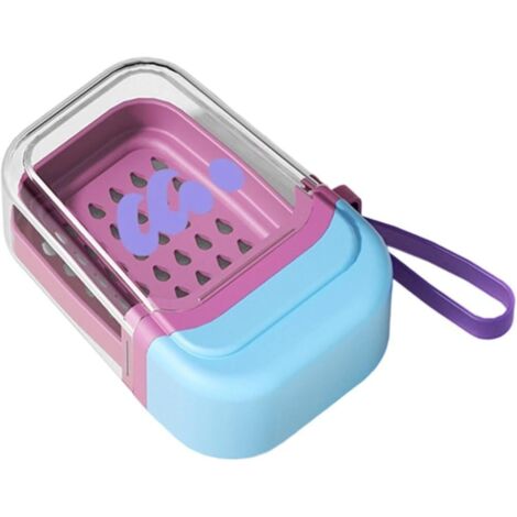 Portable Soap Box, Mini Soap Box, Sealed Drainer with Lid, Transparent ...
