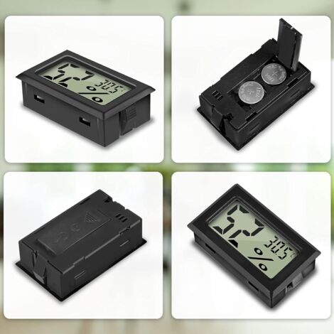 6-pack of rectangular electronic digital display hygrometers, portable ...