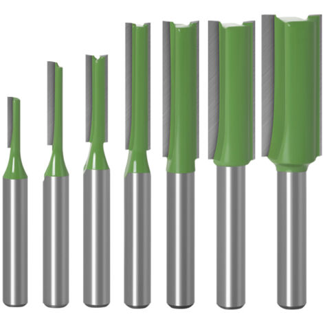6mm Straight Router Bit, 7 Pieces Straight Router Bits Straight Cutting ...