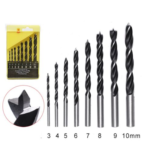 CSPARKV 8-teiliges Holzbohrer-Set 3 mm, 4 mm, 5 mm, 6 mm, 7 mm, 8 mm, 9 ...