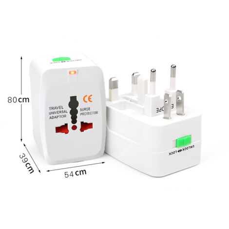 CSPARKV Universal-Reiseadapter, multifunktionaler Universal-Stecker ...