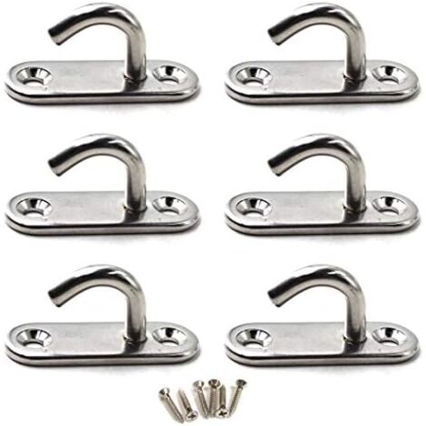 CSPARKV (6 Stück) M6 304 Edelstahl-Deckenhaken für robuste Wandmontage