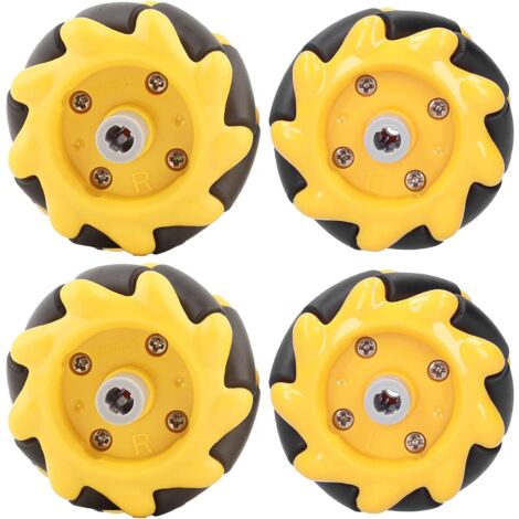 CSPARKV （4,8 × 2,5 × 0,9 cm） (2 x linkes Rad, 2 x rechtes Rad) Mecanum ...