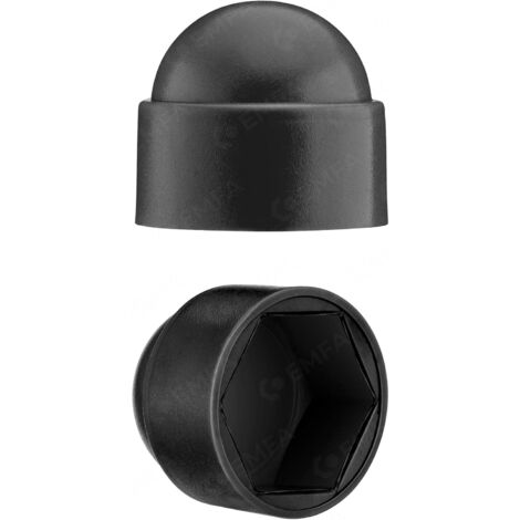 M12 Nut Covers for 19 Key Black 60 pcs. Hole Plug