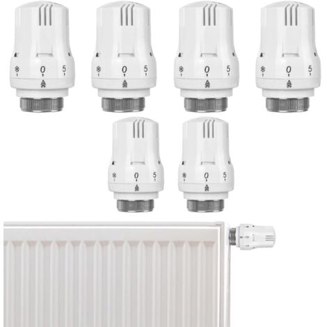 6pcs Thermostatic Radiator Head Smart Cooling Valve Replacement Head ...