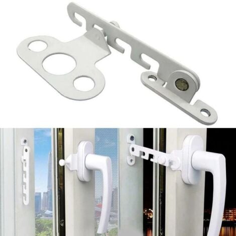 Set of 2 window restrictors for casement windows, white