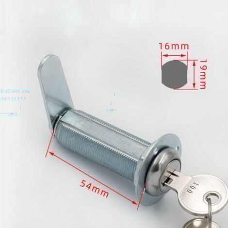 Extra Long Cam Lock with Key, Weatherproof Lock, 54mm