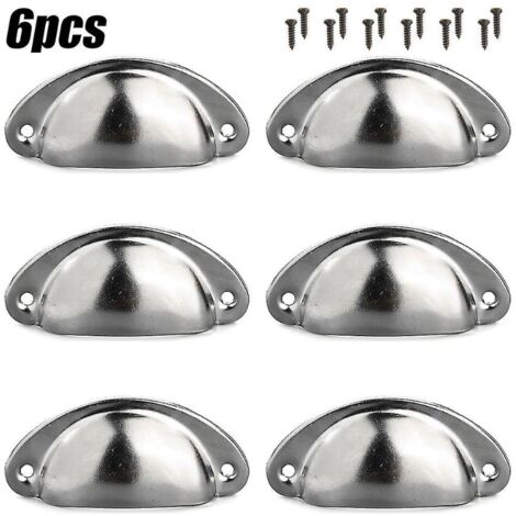 6pcs Cup Handles Shell Pull Kitchen Cupboard Cabinet Door Furniture ...
