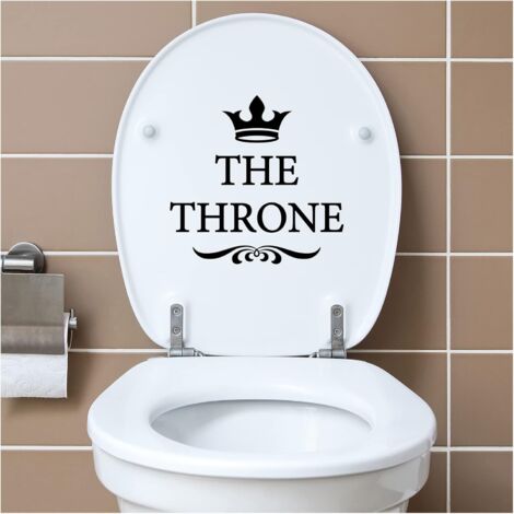Decorative toilet seat sticker with funny inscription
