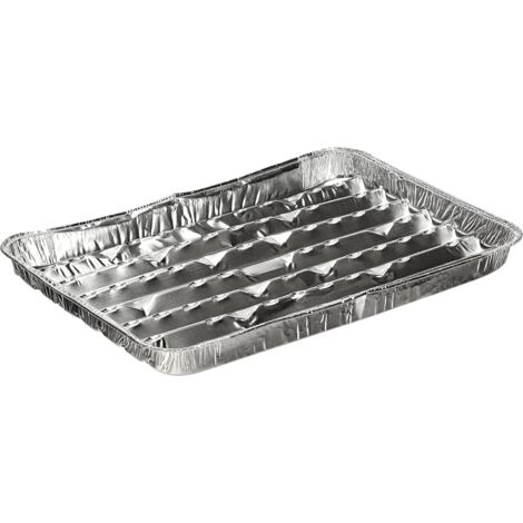 Set of 5 aluminum trays, aluminum tray, set of trays, Aluminum, Silver ...