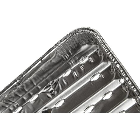 Set of 5 aluminum trays, aluminum tray, set of trays, Aluminum, Silver ...