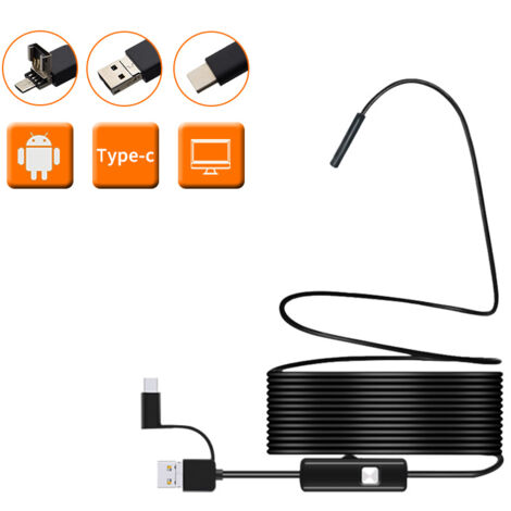 (5M)Endoscope Snake Inspection Camera, Type C Borescope, Scope Camera ...