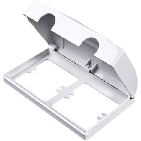 （86×86mm）Double Electrical Socket Outlet Cover Safe Safety Plug Double ...