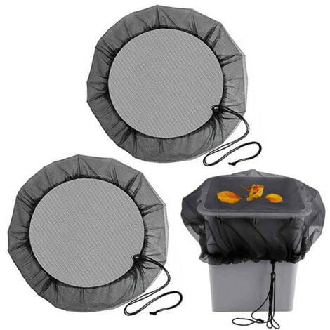 2PCS Rain Barrel Cover Net,95cm Rain Barrel Net with Drawstring for ...