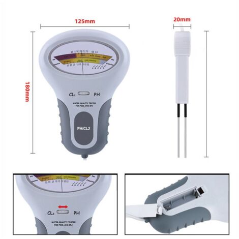 Water Quality Tester,Portable Digital Monitor,Ph Water Tester Chlorine ...