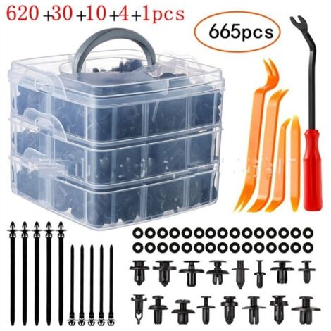 Plastic Rivet Clips, 665pcs Universal Plastic Car Clips Set, Plastic ...