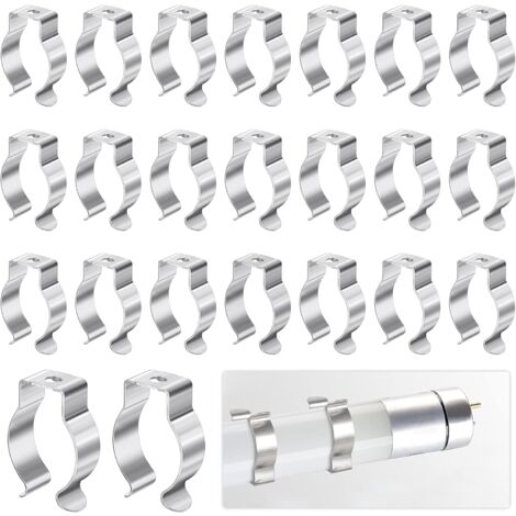 (Silver)Lamp Fixing Clip-28x23x9.8cm, 30Pcs Fluorescent Tube Lamp ...