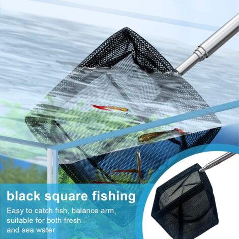 CSPARKV Small Fishing Net with (Extendable Handle), Telescopic Fish Net ...