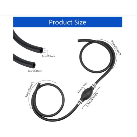 High Flow Siphon Pump Gasoline Oil Water Fuel Diesel Transfer Siphon ...