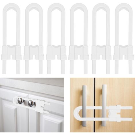 Pack Baby Cabinet Locks, U Shape Child Safety Locks, Baby Safety ...