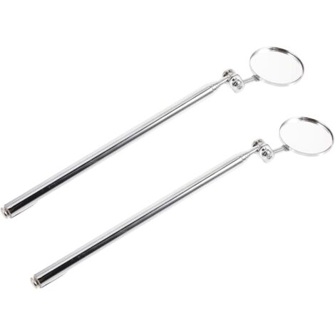 2Pcs Detector Magnetic Tool Hand Mirror Round Mirrors Inspection Mirror ...