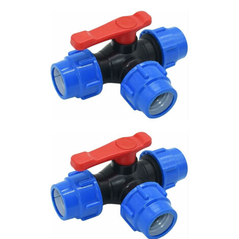 CSPARKV 2 pack Shut-off Ball Valve,32mm Three-way Ball Valve Quick ...