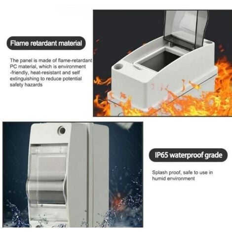 CSPARKV 2 pack IP65 Outdoor Waterproof Electrical Box, 2 Modules, ABS ...