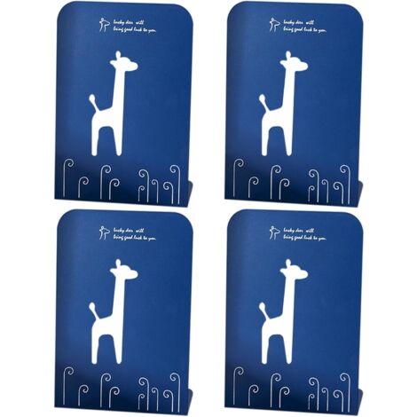 CSPARKV 2 Pair Bookends, Book Stoppers, Metal Bookends, Book Ends for ...