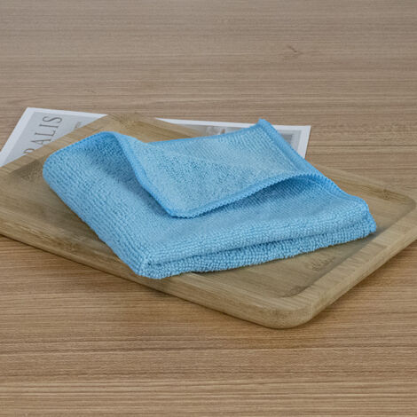 blue microfiber cleaning cloths (30x30cm)