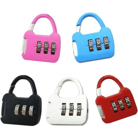 Pack Multi-Color Combination Padlock for Luggage, Lockers, Gym, Outdoor