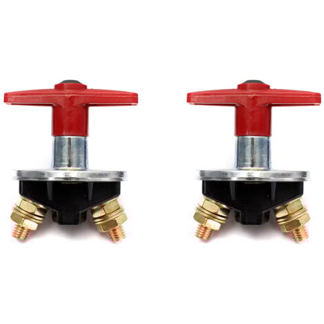 CSPARKV 2 Pack 200 Amp Fixed Key Battery Isolator Kill Switch Cut Off ...