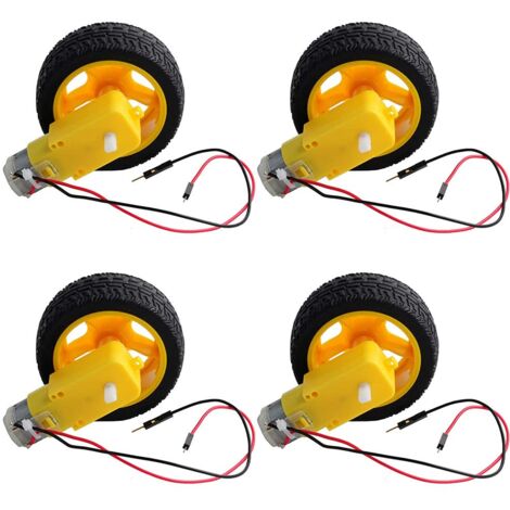 CSPARKV (4 Sets)Mini DC Electric Dual Shaft Gearbox TT Motor Plastic ...