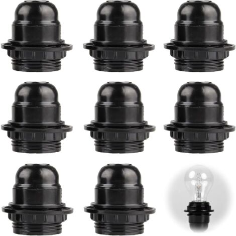 E27 Bakelite Socket Kit Black e27 Screw Socket E27 Bakelite Bulb Holder ...