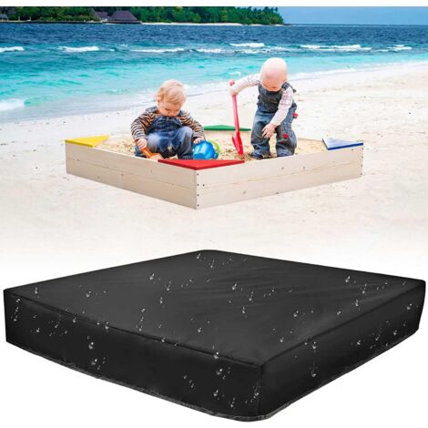 CSPARKV (S) Sunshine smile Sandbox Tarp, Waterproof Sandbox, Sandbox ...
