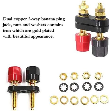 10 Pairs 2-Way Power Amplifier Audio Female Banana Plug Socket Speaker ...