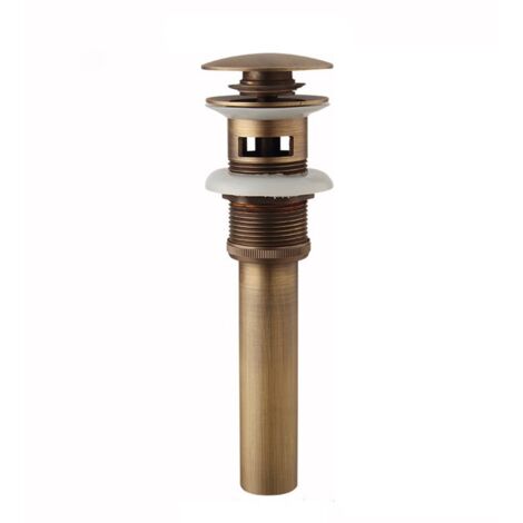With Overflow - Sink Drain, Retro Pop-up Sink Drain Stopper Click-clack ...