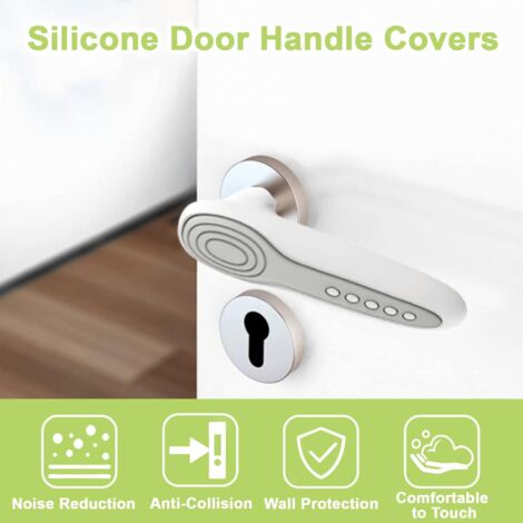 Pack Anti-Static Silicone Door Handle Covers for Square and Flat Door ...