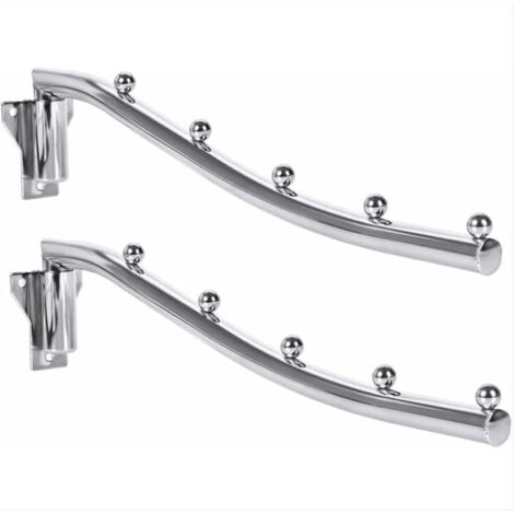 （38cm）Foldable Wall Mounted Clothes Hanger, 2PCS Steel Folding Coat ...