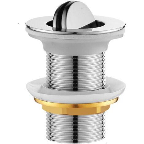 Designer washbasin waste without overflow and without waste body, chrome