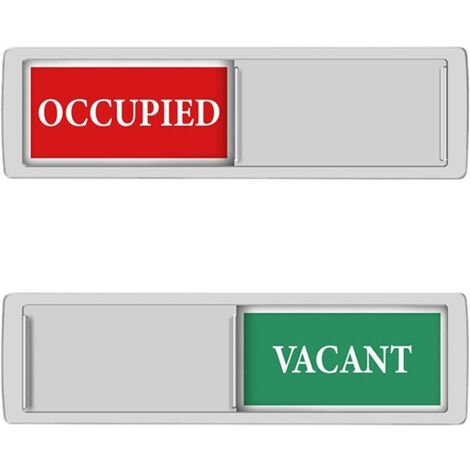 (silver)Vacant Sign Busy Sliding Door Sign Do Not Disturb Restroom Sign ...