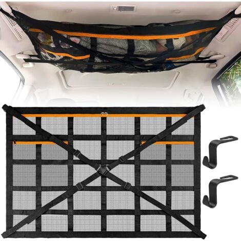 CSPARKV Roof Storage Net, 90x65cm Adjustable Car Luggage Net, Universal ...