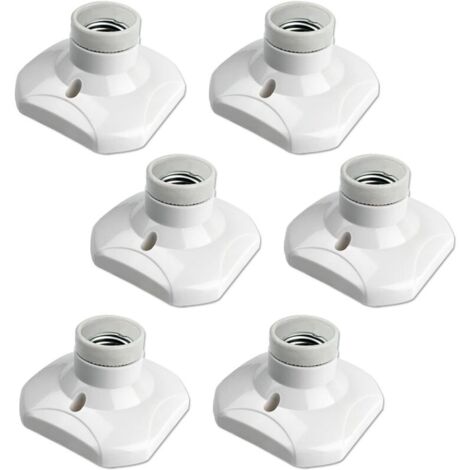 CSPARKV Pack of 6 E27 Screw Ceiling Socket AC 220-240V, Socket Holder ...
