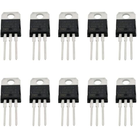 10PCS LM317T LM317 Adjustable Three-Terminal Voltage Regulator TO-220 Transistor Output 1.5A 1 ...