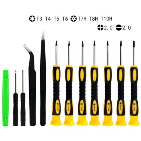 12 in 1 Professional Precision Magnetic Torx/Star/Tx Screwdriver, T3 T4 T5 T6 T8 T10 Magnetic ...