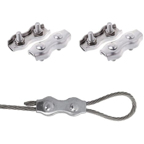 Pieces Rope Clips, Duplex Clips, M4 Double Cable Clips, Double ...