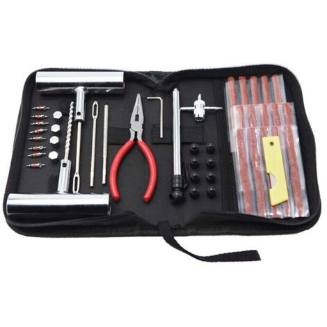 Car Tire Repair Kit, 46PCS Tire Puncture Repair Kit, Tubeless Car Tire ...